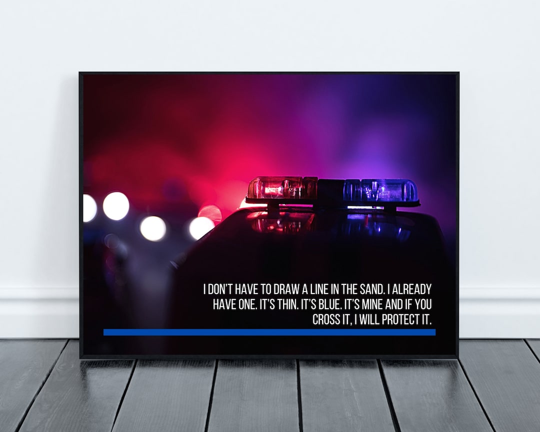 Police Officer Print, Police Quote, Police Car Print, Police Officer ...