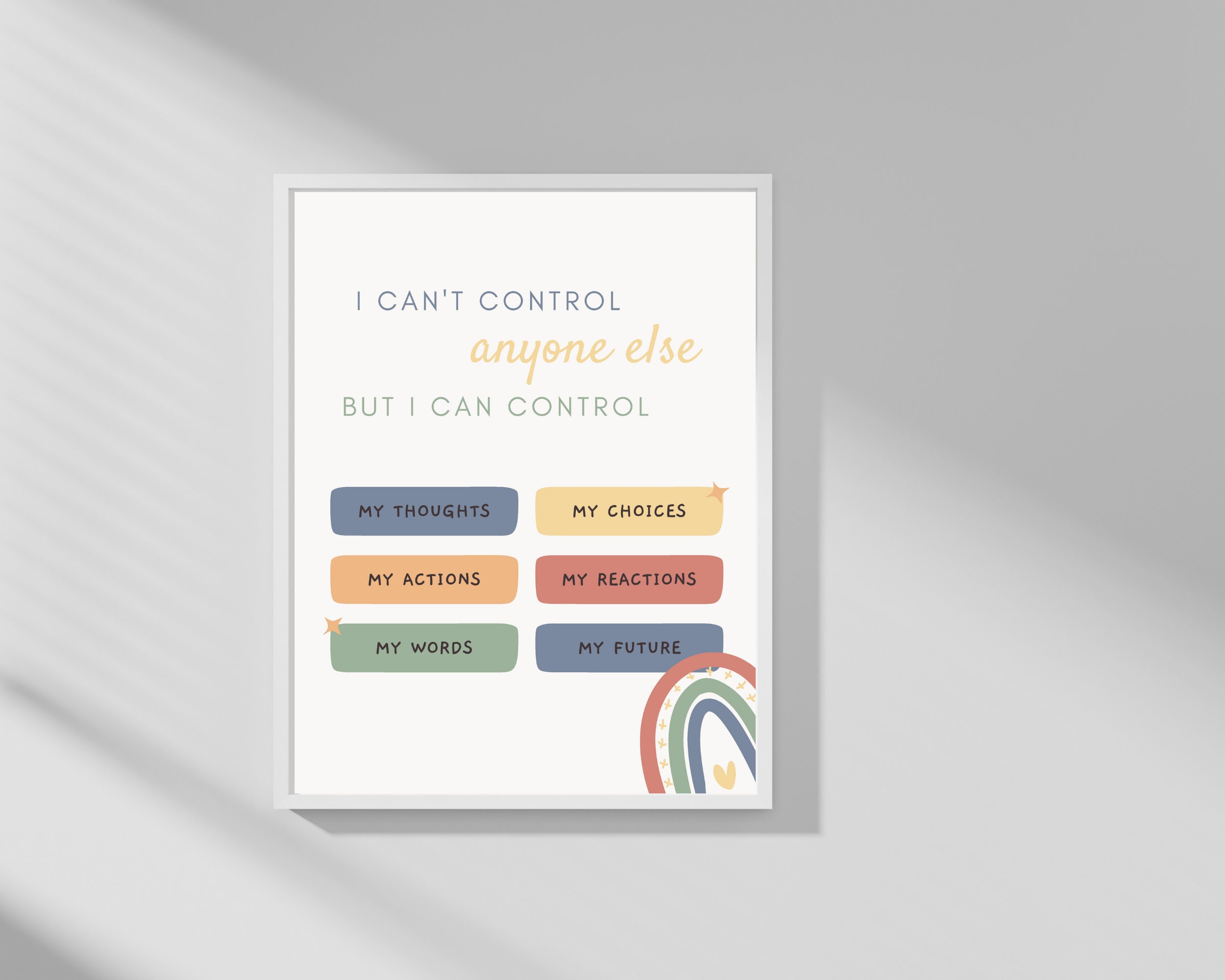 Counseling Office Sign, Things I Can Control, Therapists Office Print ...
