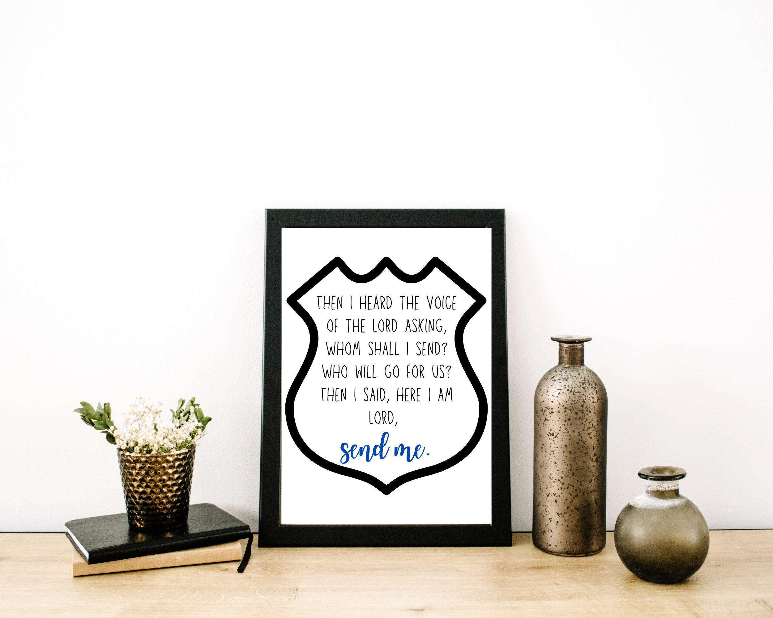 Police Officer Print, Police Quote, Police Badge Print, Police Officer ...
