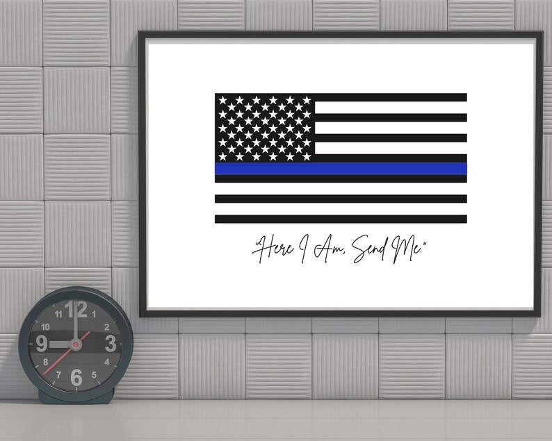 Police Officer Print, Police Quote, Thin Blue Line Printable, Police ...