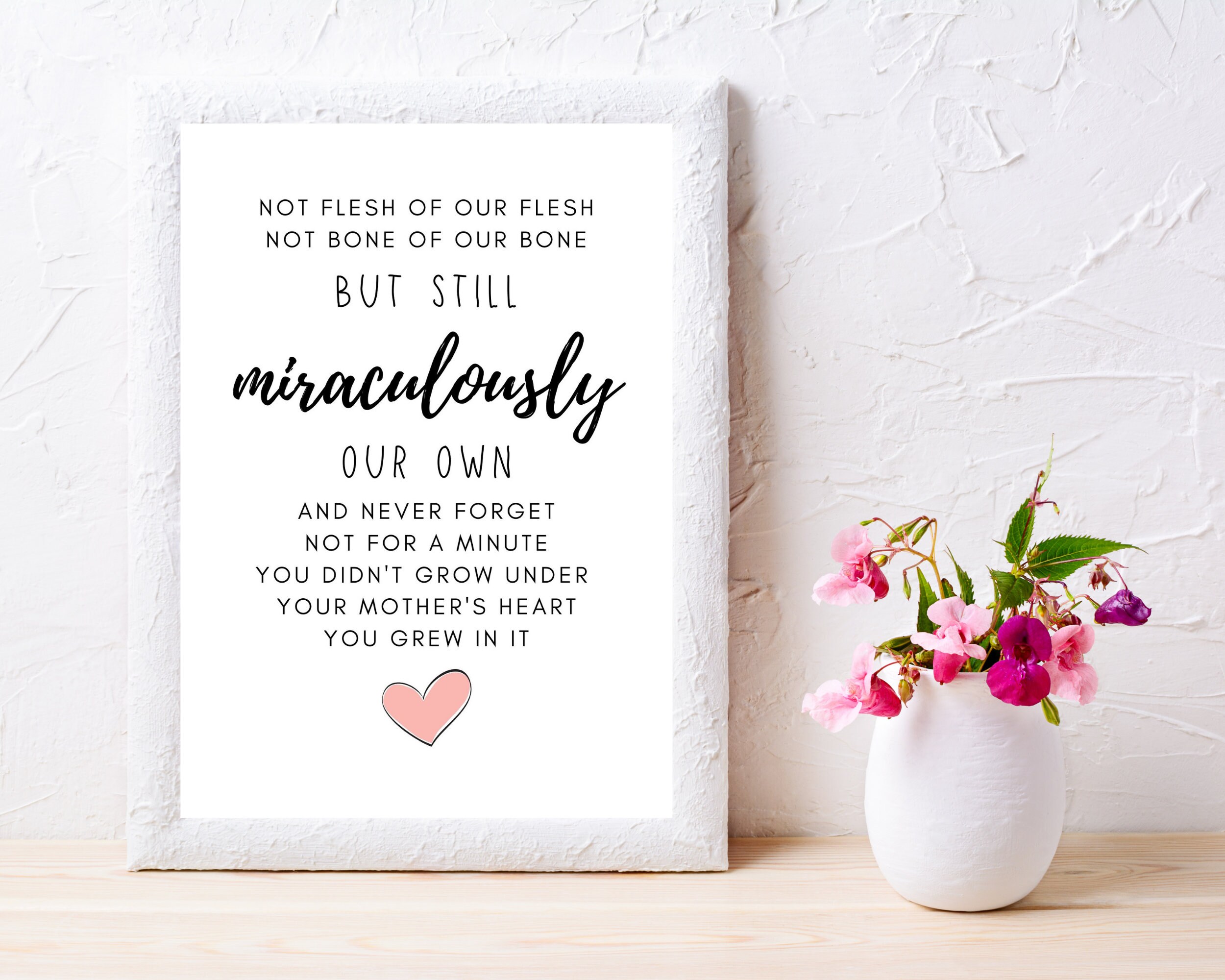 Adoption Gift, Adoption Sign, Adoption Quote Printable, Adoption Wall ...