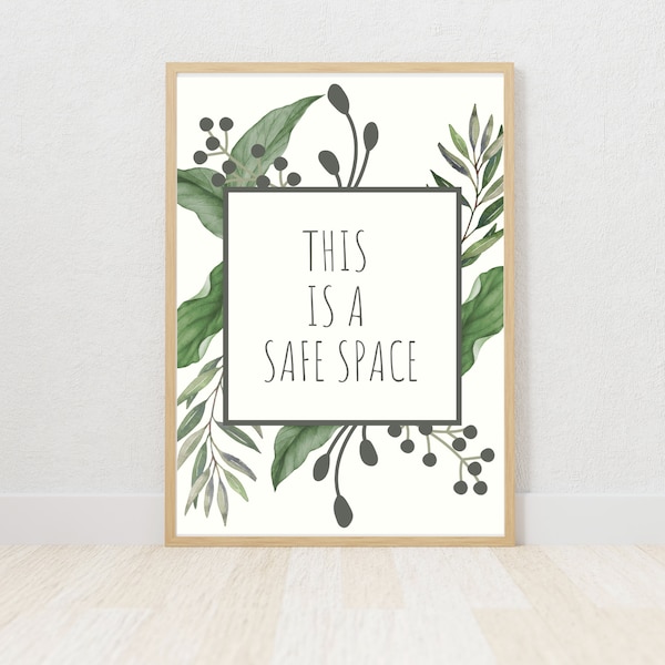 Safe Space Sign - Etsy