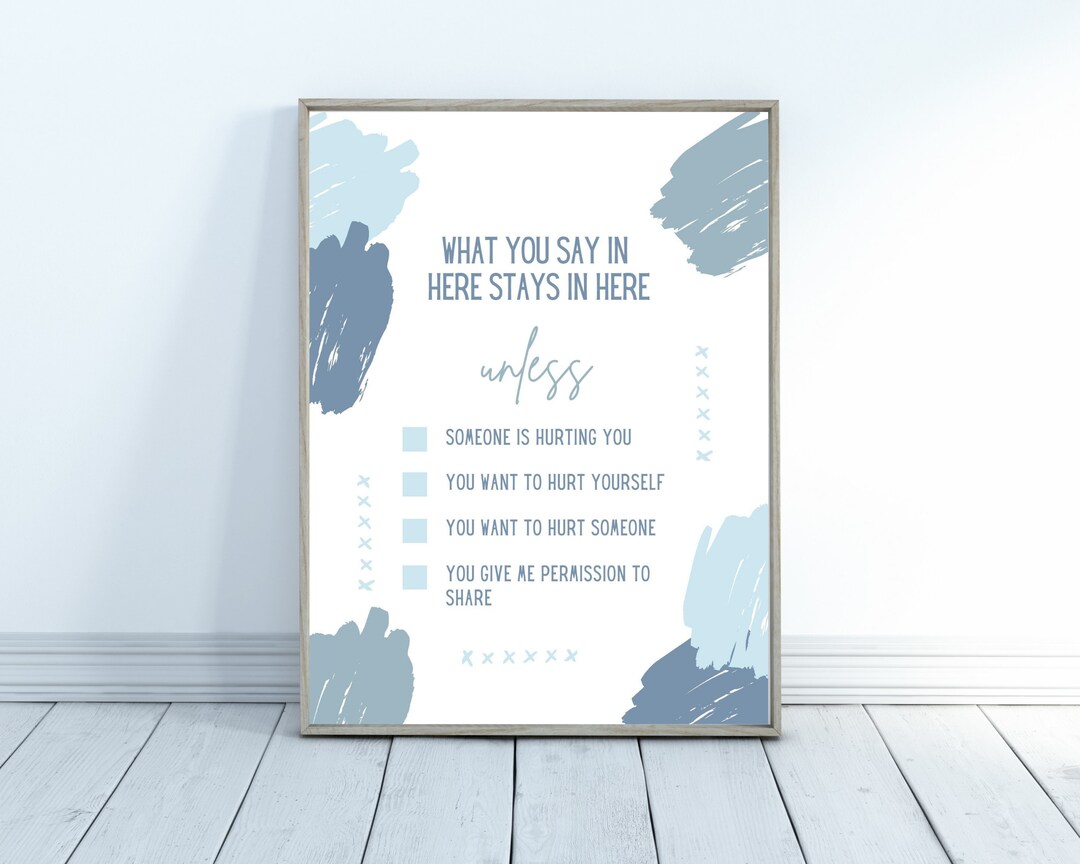 Confidentiality Sign, Counseling Office Sign, What You Say in Here ...