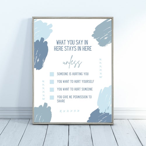 Counseling Office Sign Confidentiality Sign What You Say in - Etsy