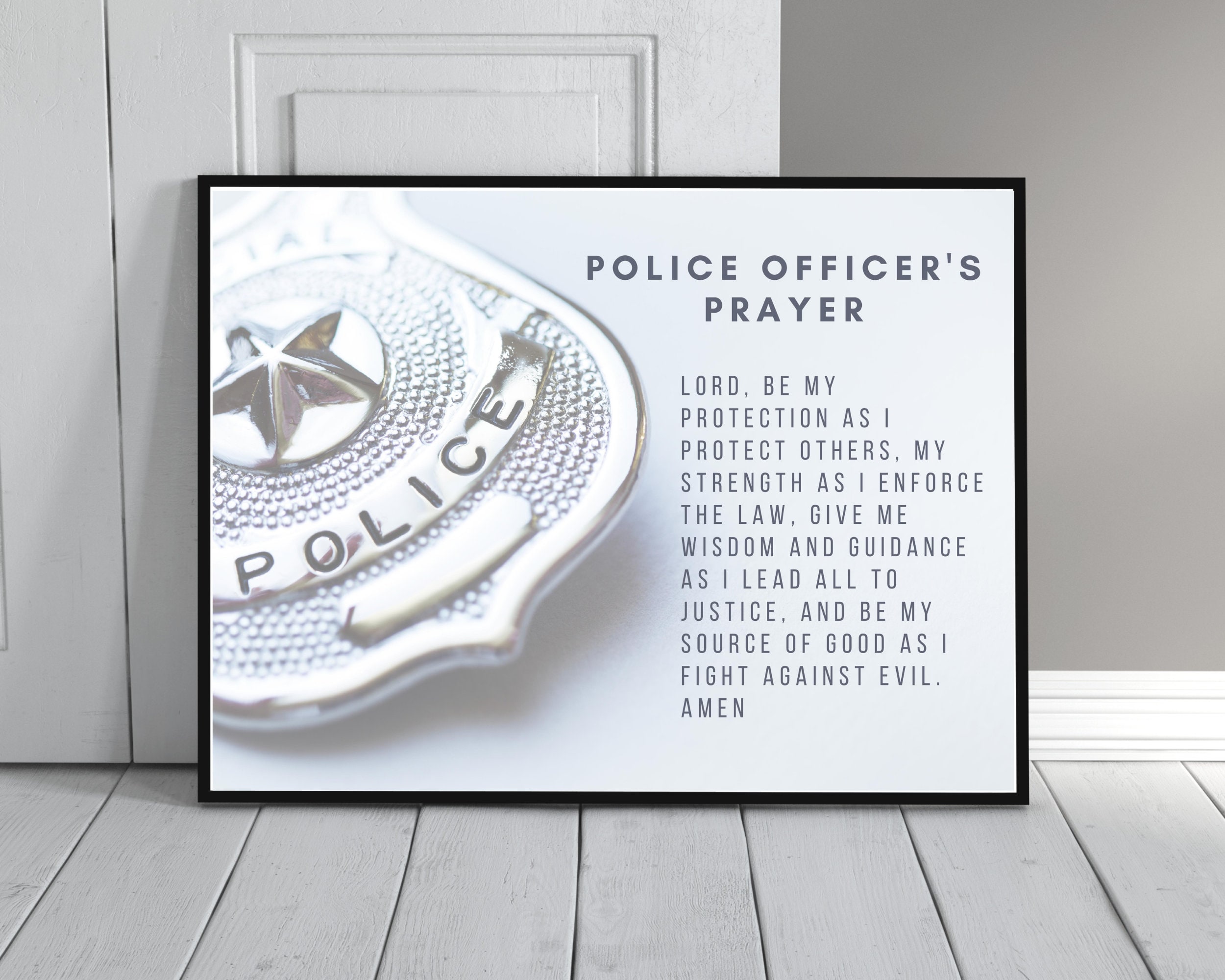 Police Officers Prayer, Police Academy Graduation, Police Officer Gifts ...