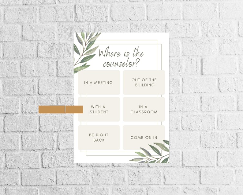 Where is the Counselor Sign, Counseling Office Sign, School Counselor ...