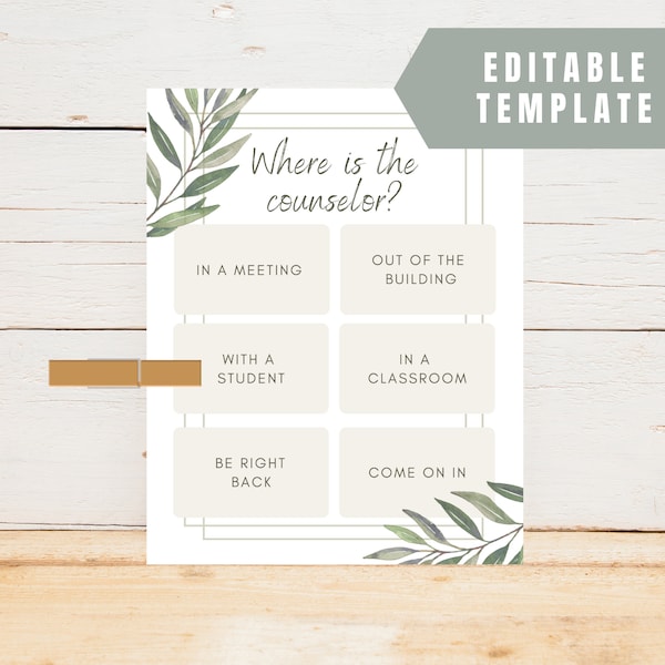 Where is the Counselor Sign - Etsy