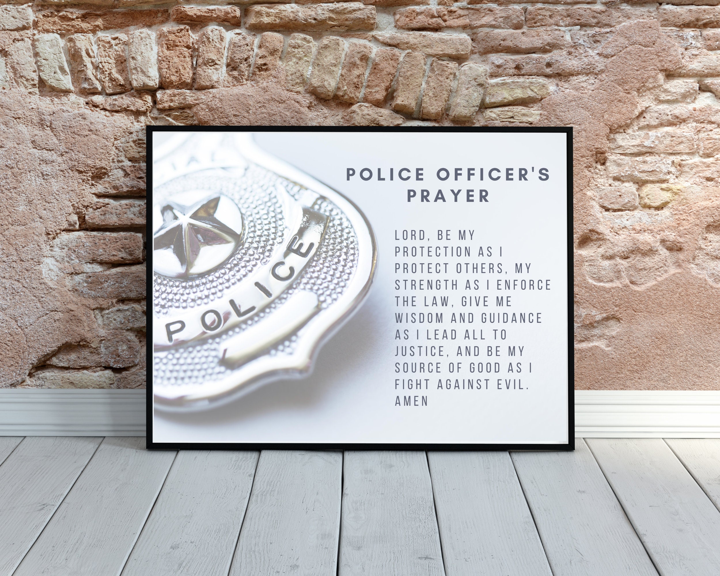 Police Officers Prayer, Police Academy Graduation, Police Officer Gifts ...