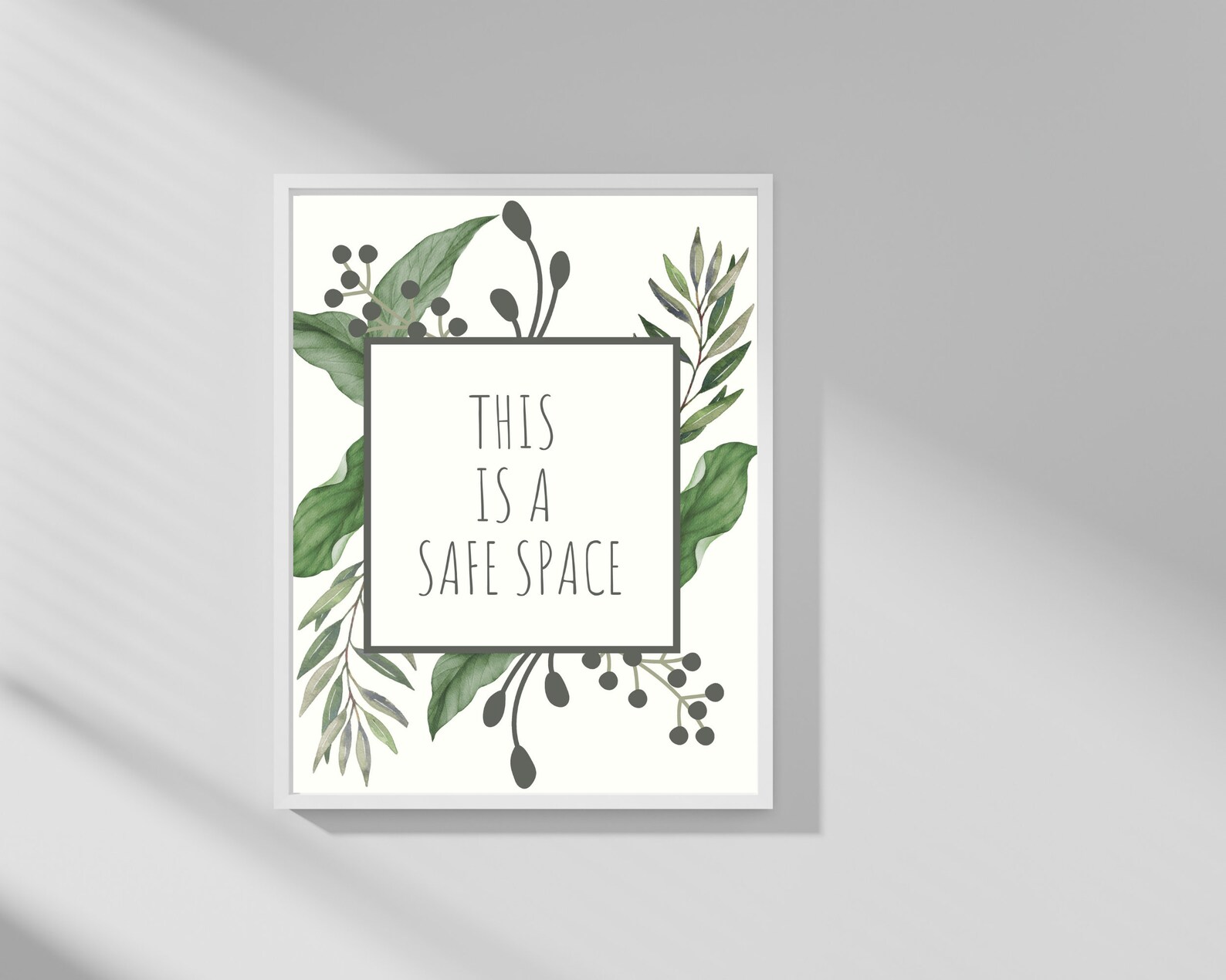 Counseling Print Safe Space Counseling Office Sign | Etsy