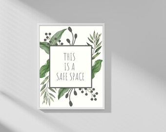 Safe Space Sign - Etsy