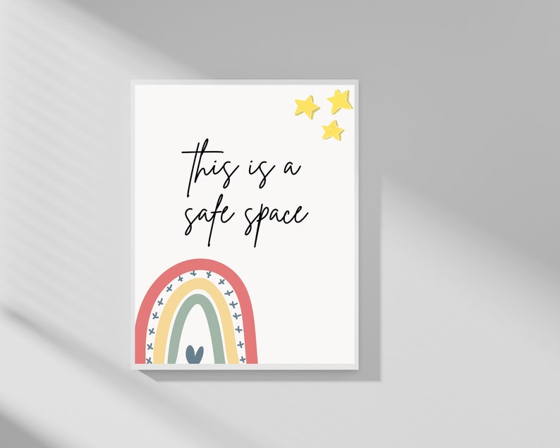 Counseling Office Sign, Safe Space Counseling Print, Counseling Quote ...
