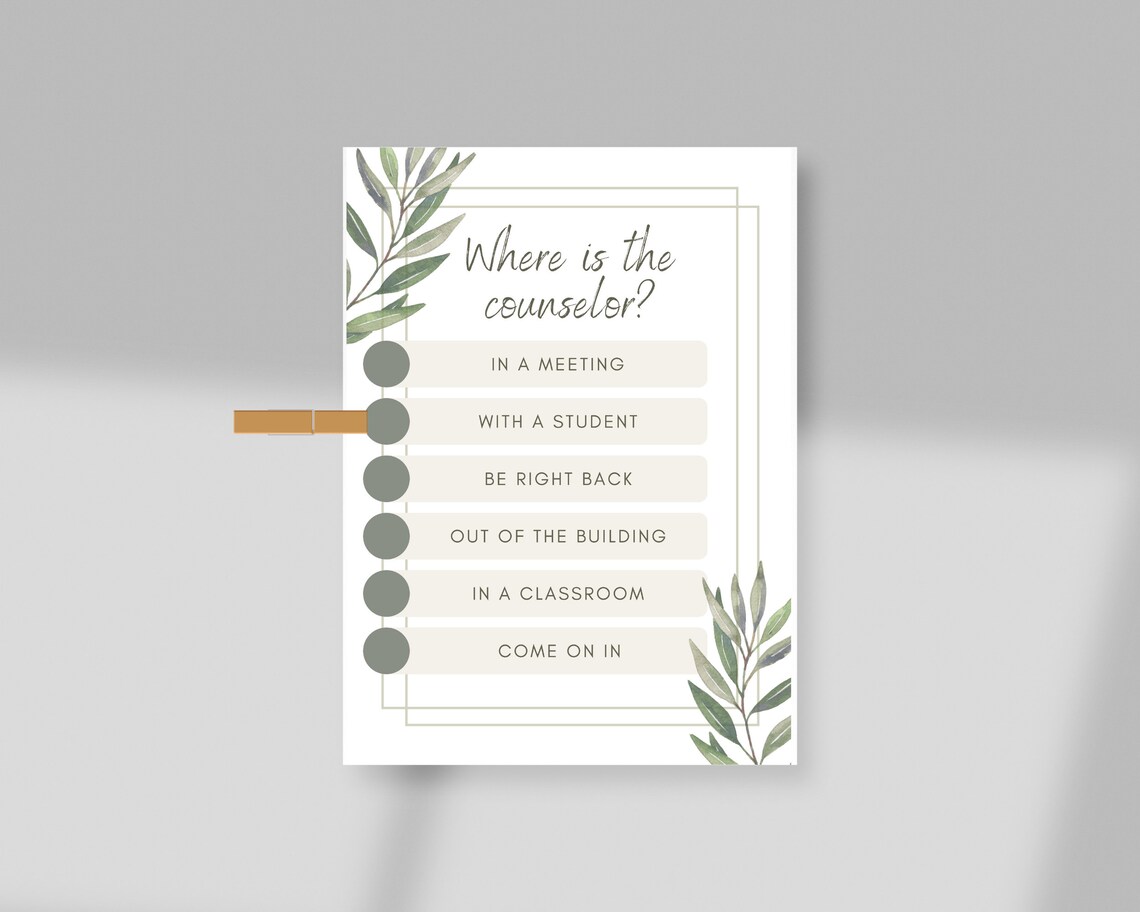 Where is the Counselor Sign, Counseling Office Sign, School Counselor ...