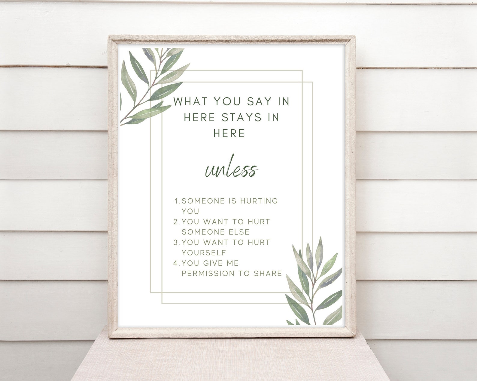 Counseling Office Sign Confidentiality Sign What You Say in - Etsy
