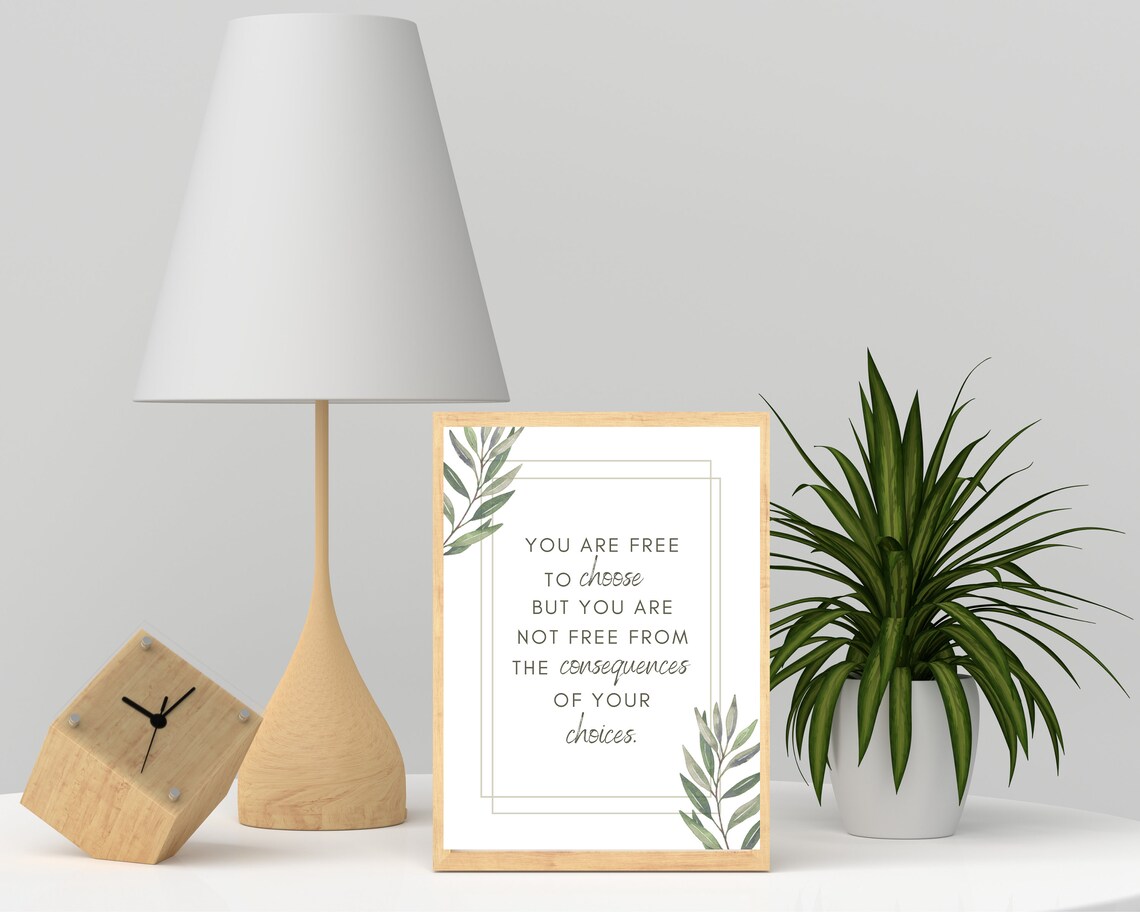 Counseling Office Sign, You Are Free to Choose Print, Therapist Office ...