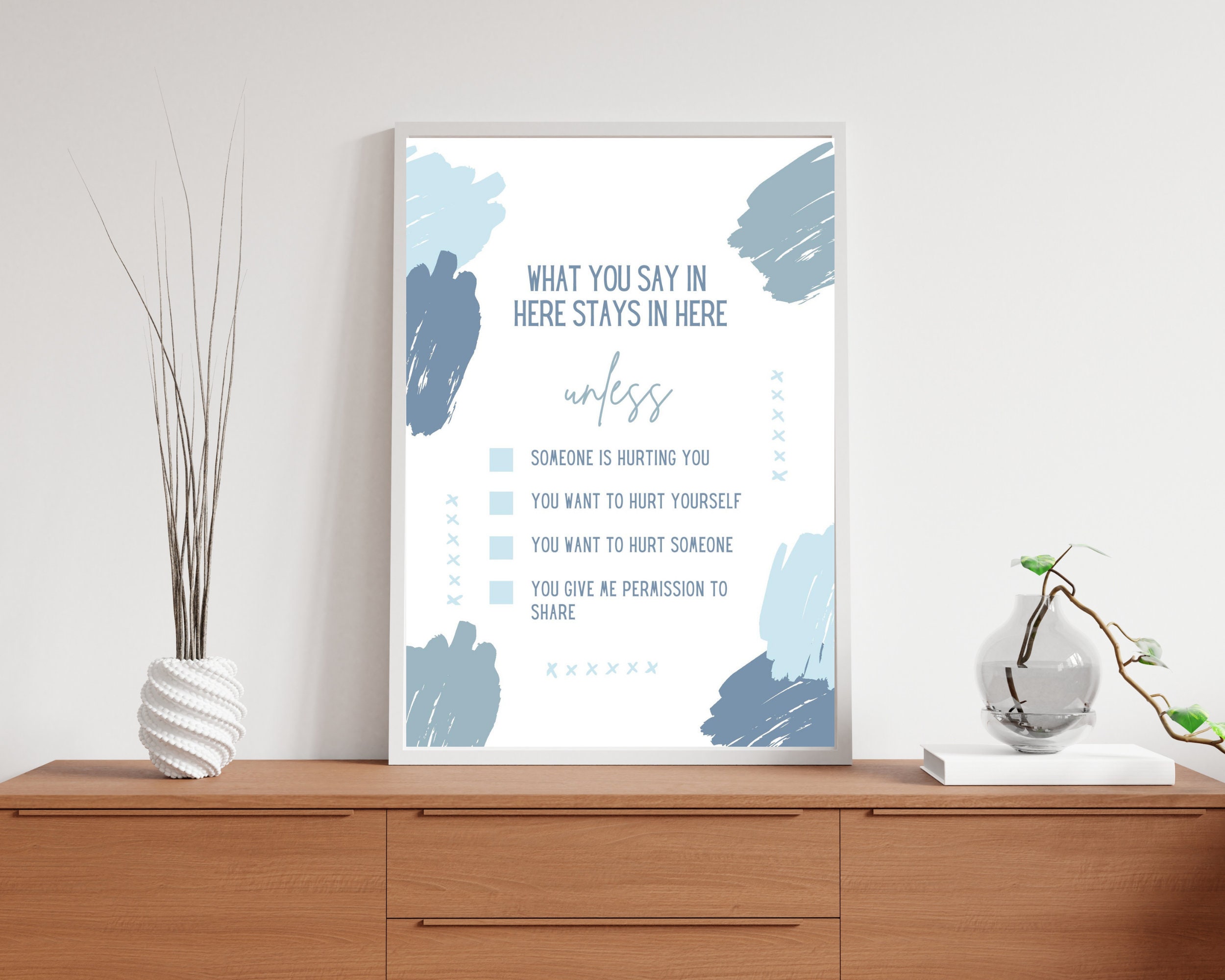 Confidentiality Sign Counseling Office Sign What You Say in - Etsy