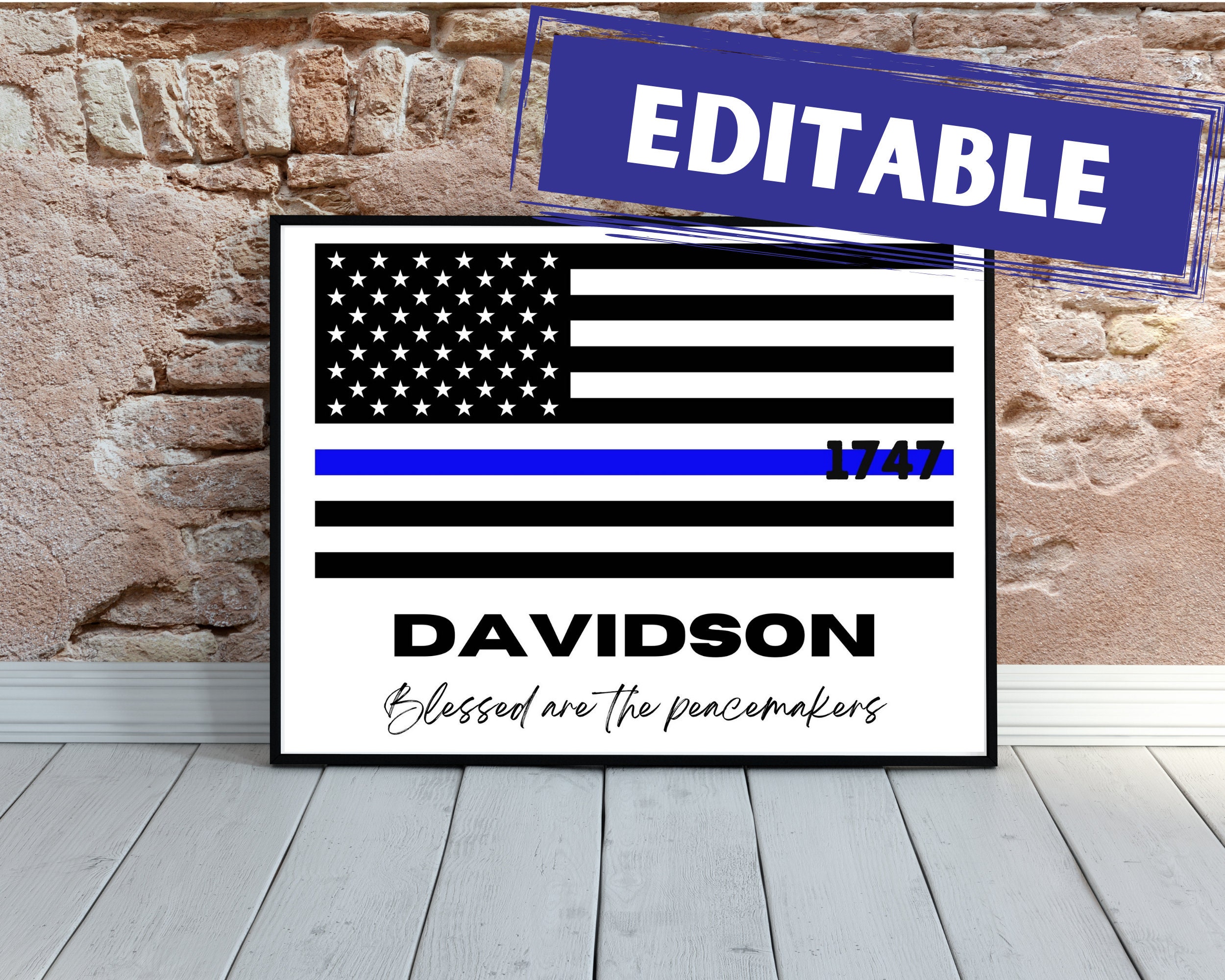 Editable Police Officer Print Police Graduation Gift Thin - Etsy