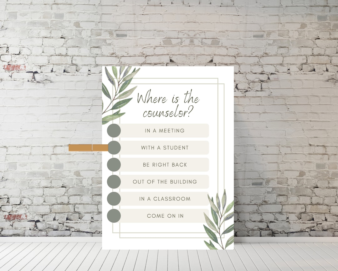 Where is the Counselor Sign, Counseling Office Sign, School Counselor ...