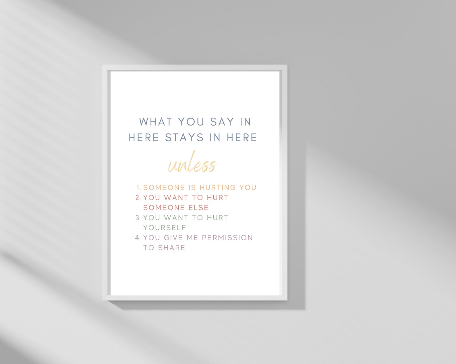 Confidentiality Sign Counseling Office Sign What You Say in | Etsy