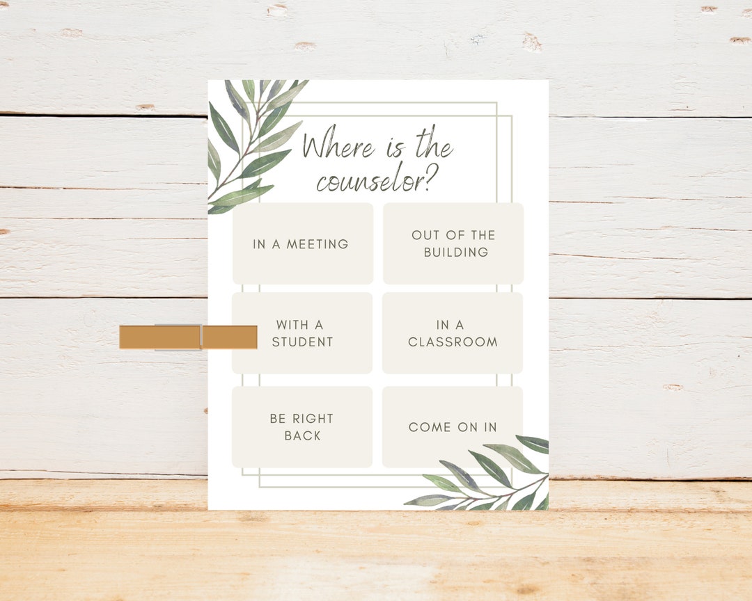 Where is the Counselor Sign, Counseling Office Sign, School Counselor ...