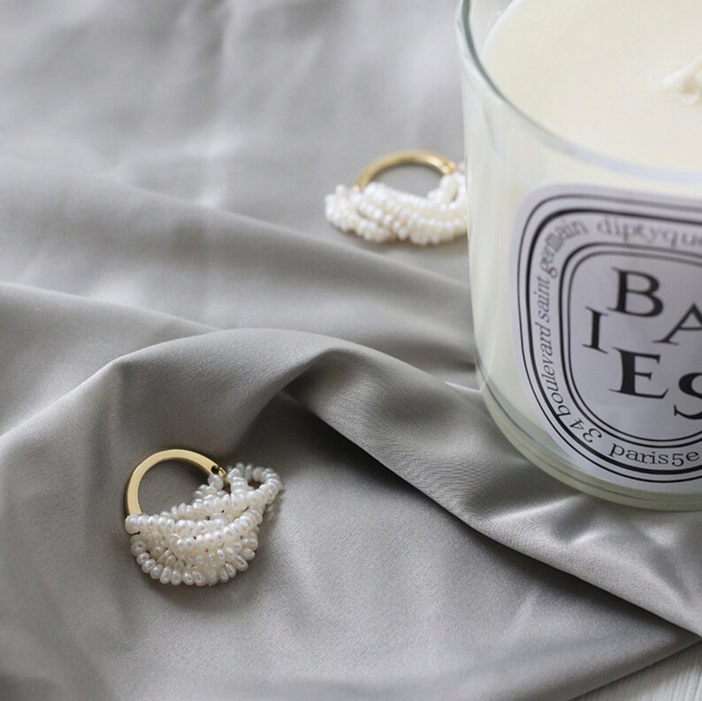 Chloe Ring / Freshwater Pearl Ring / Layered Ring With 6 Strands / 18k ...