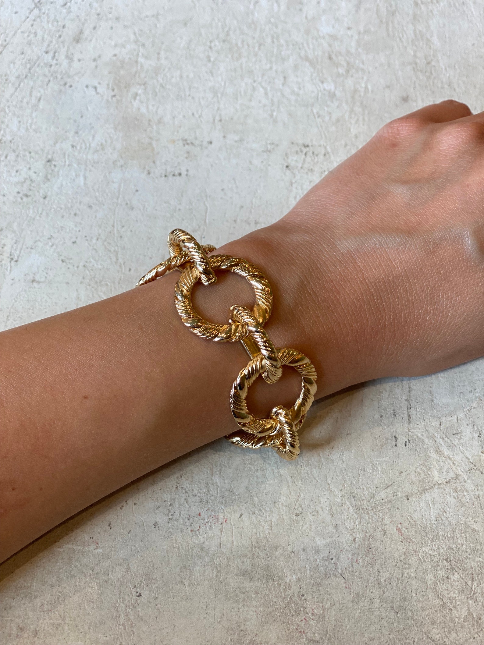 Dora Bracelet / Swirl Design Link Chain Bracelet / Wedding Honeymoon ...