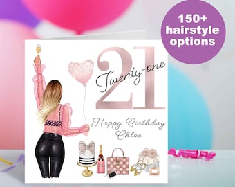 21st Personalised 3D Handmade Paper Cut Birthday Card for Daughter ...