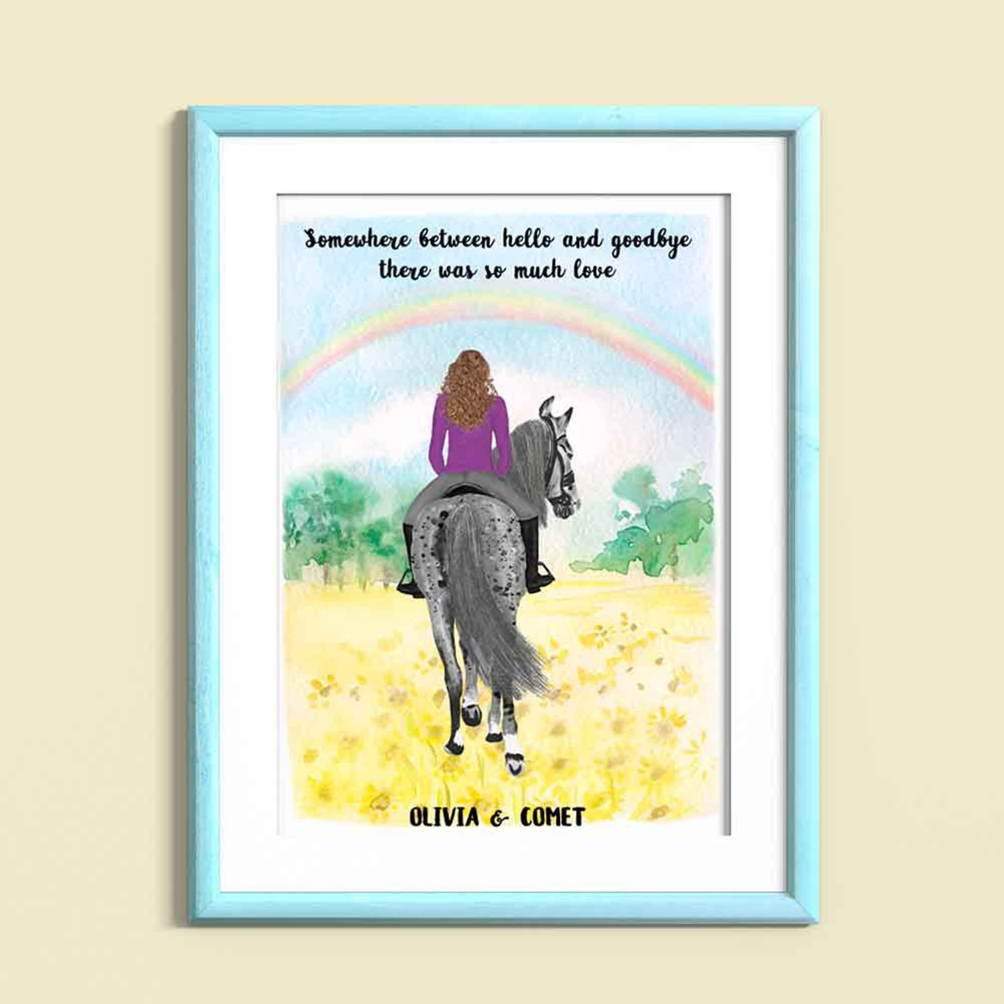 Horse Memorial, Personalised Horse Memorial Gift, Horse Remembrance ...