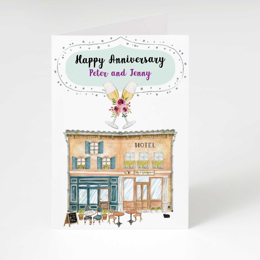 Personalised Anniversary Card - Friends Anniversary Card - Wedding ...