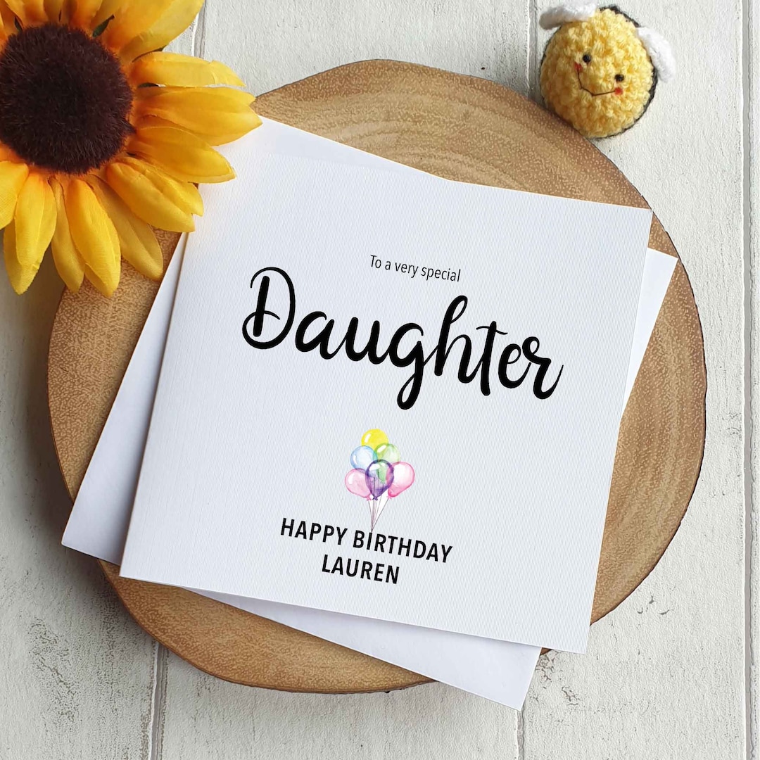 Daughter Birthday Card, Birthday Card for Her, Personalised Birthday ...