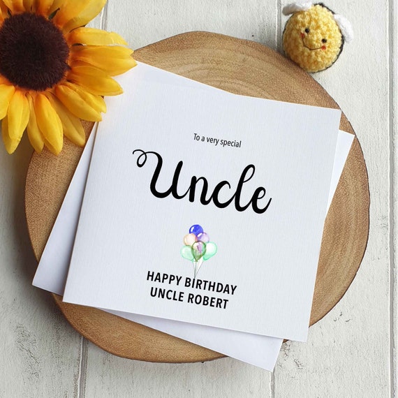 Uncle Birthday Card Birthday Card for Him Personalised - Etsy UK
