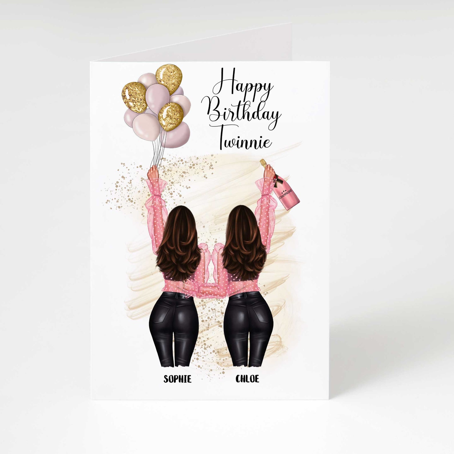 Twin Sister Birthday Card Twin Sister Card Twinnie Cards for Twins ...