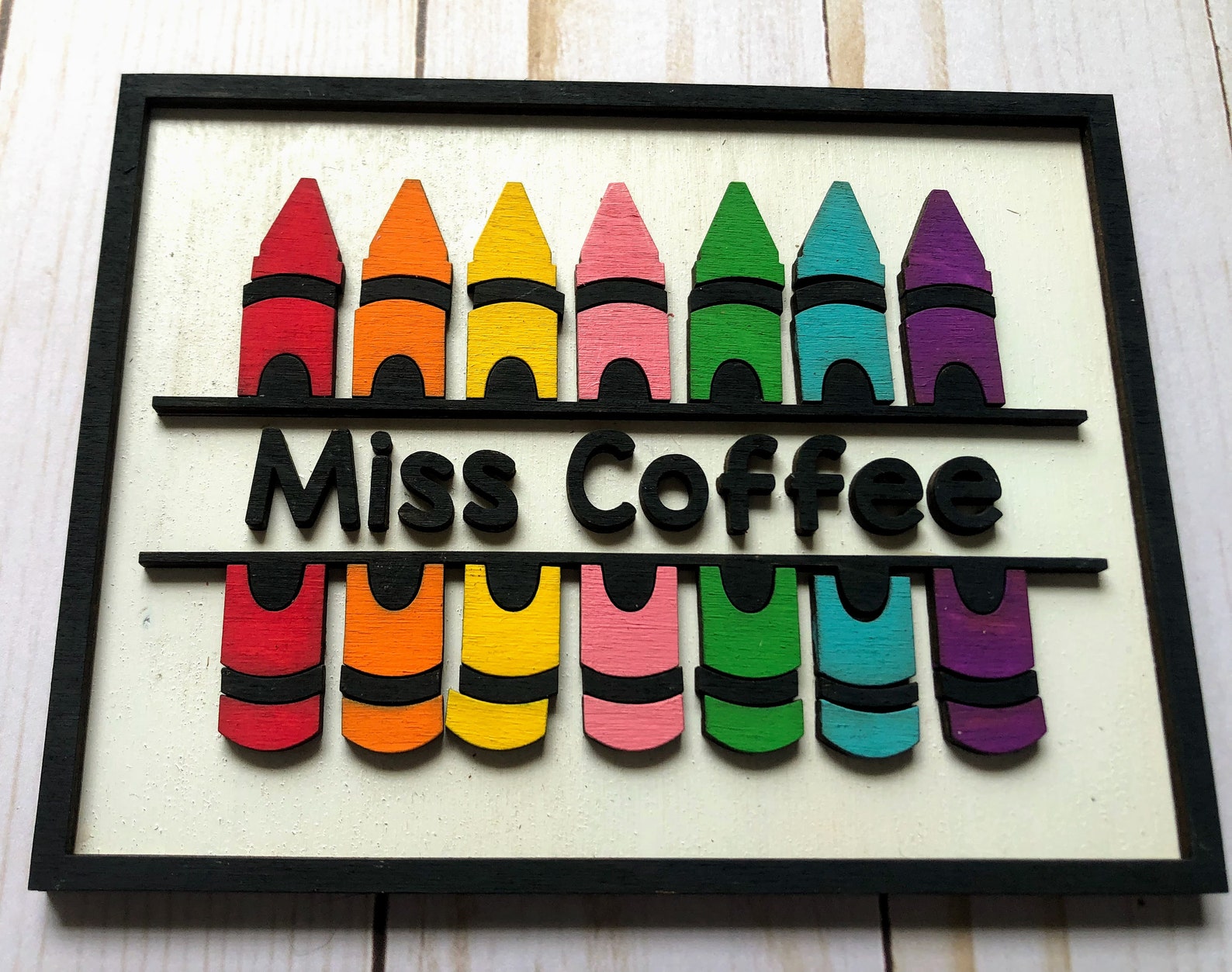 Personalized Teacher Sign | Crayons | Classroom Decor | Crayon ...