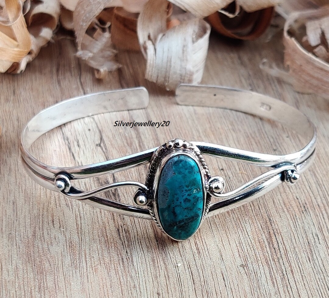 Stunning Tibetan Turquoise Bangle, 925 Silver Bangle, Statement Bangle ...