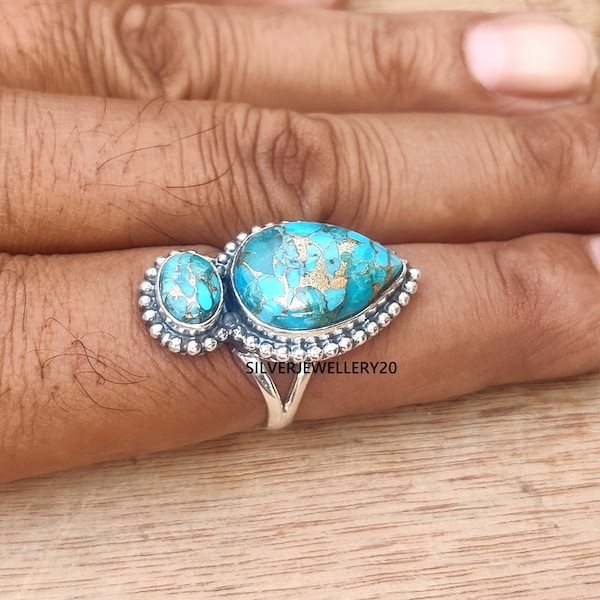 Blue Turquoise Ring - Etsy