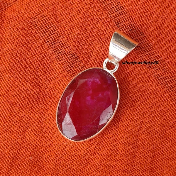 Natural Ruby Pendant - Etsy