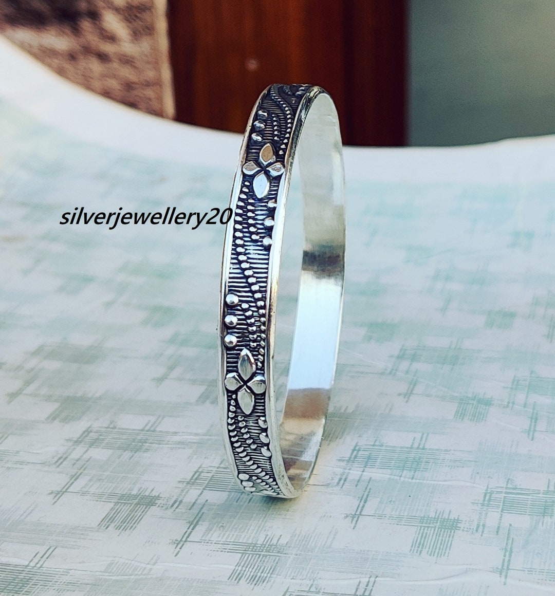 925 Silver Bangle ,2 Design Bangles, Sterling Silver Bangles, Band ...