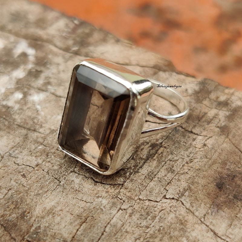 Smoky Quartz Ring - Etsy