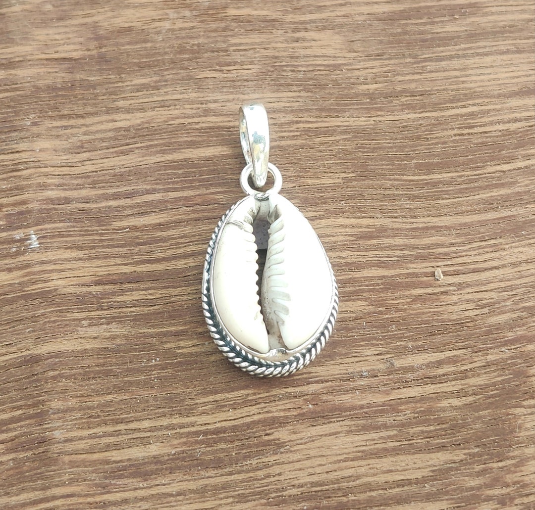 Cowrie Shell Pendant, 925 Sterling Silver, Pendant for Women, Handmade ...