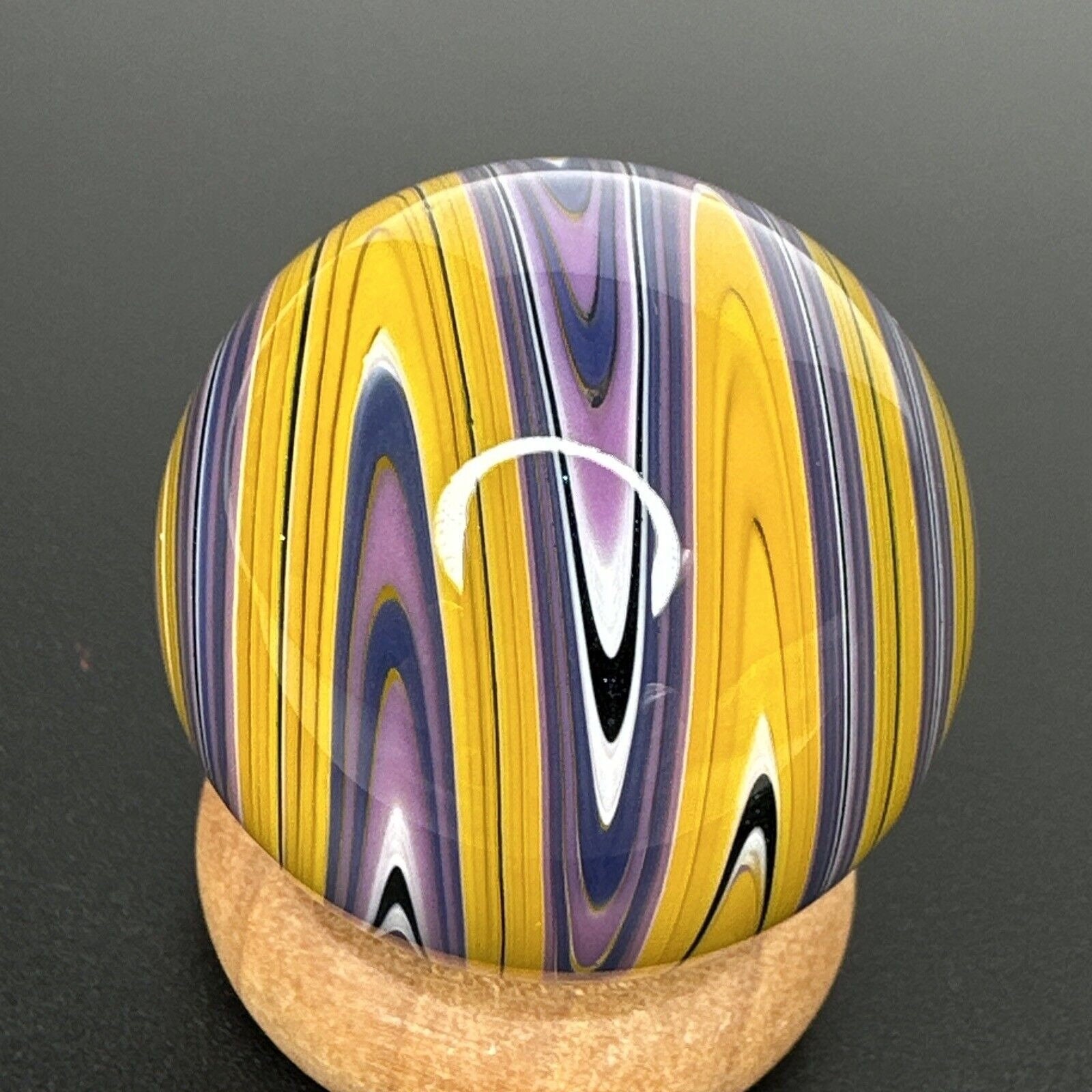 Contemporary Art Glass Marble Handmade 1.54 Wigwag MIB - Etsy