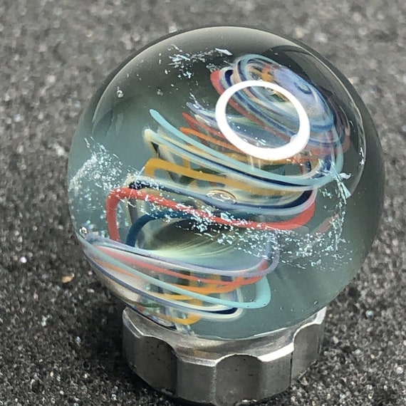 Handmade Contemporary Glass Art Marble .92 Rainbow Spiral - Etsy