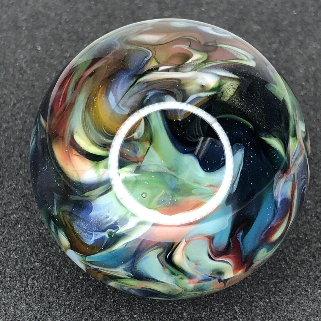 Contemporary Art Glass Marble 2.15 Handmade Colorful Layered Chaos ...