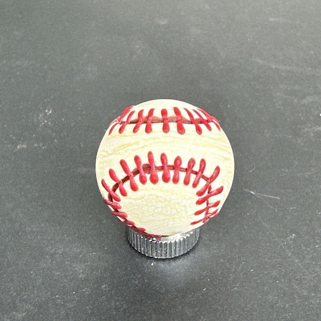 Handmade Contemporary Art Glass Marble 1.06" Baseball MIB by Heather ...
