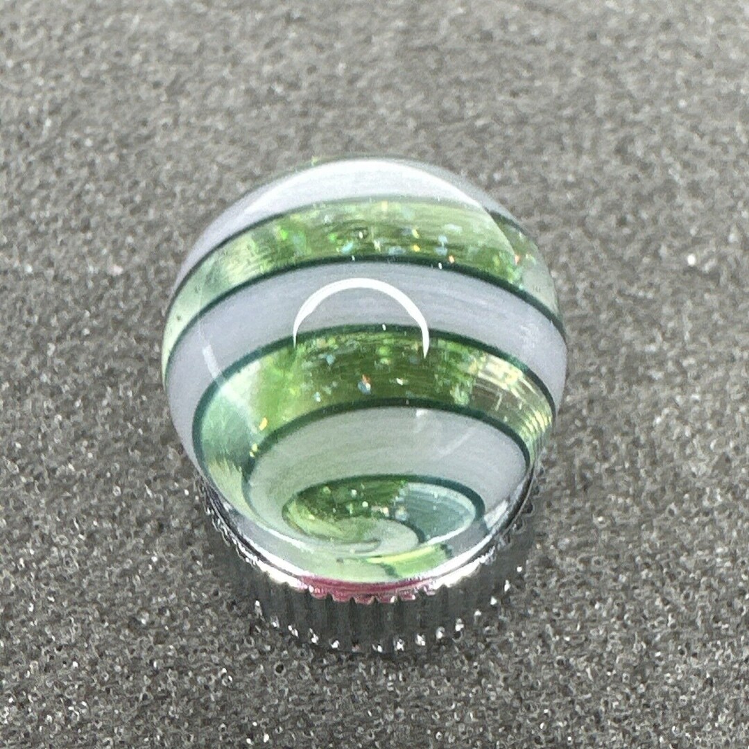 Contemporary Art Glass Marble .64 Green W/ Opal Core - Etsy