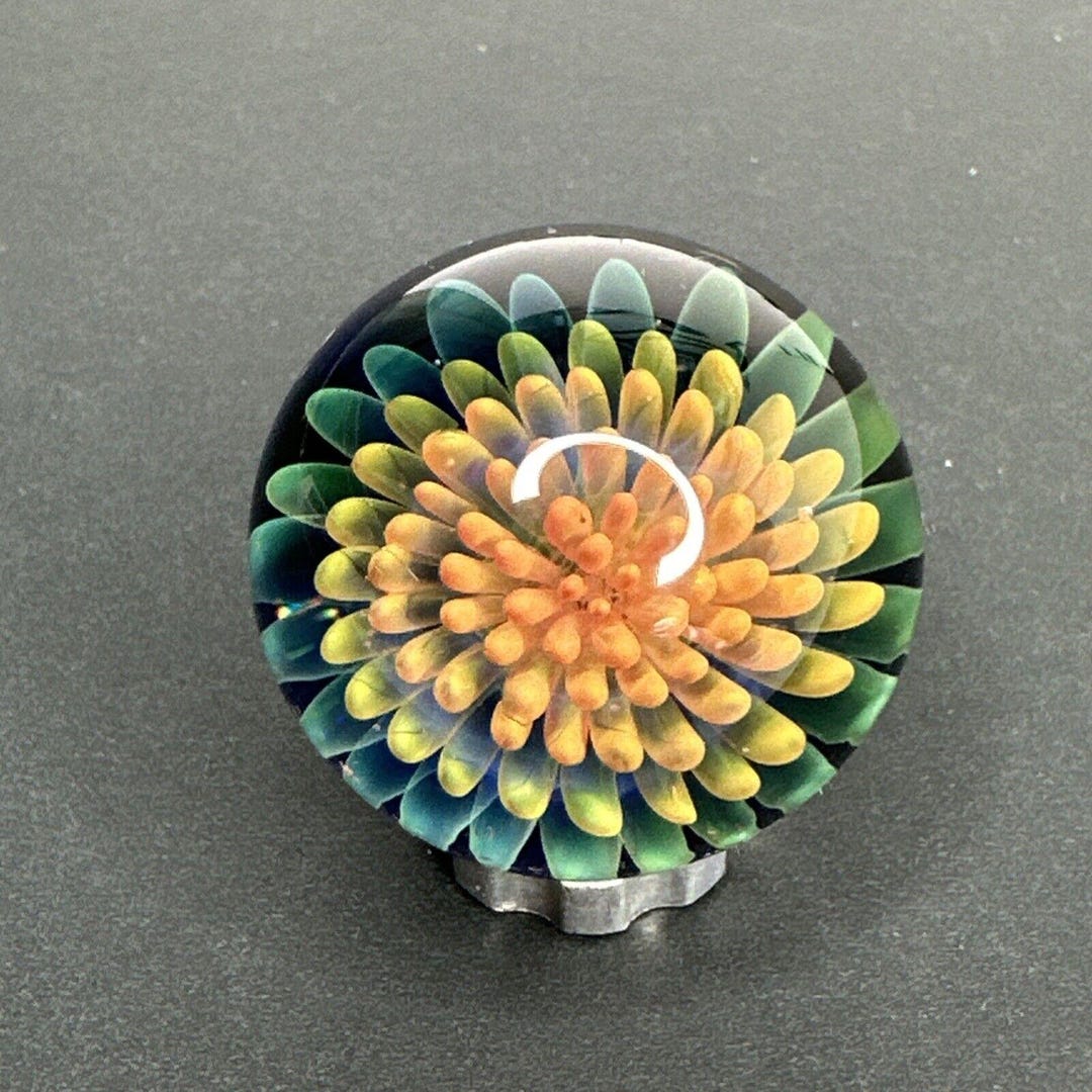 Contemporary Handmade Art Glass Marble 1.15 Multicolor Fume Implosion Boro MIB - Etsy