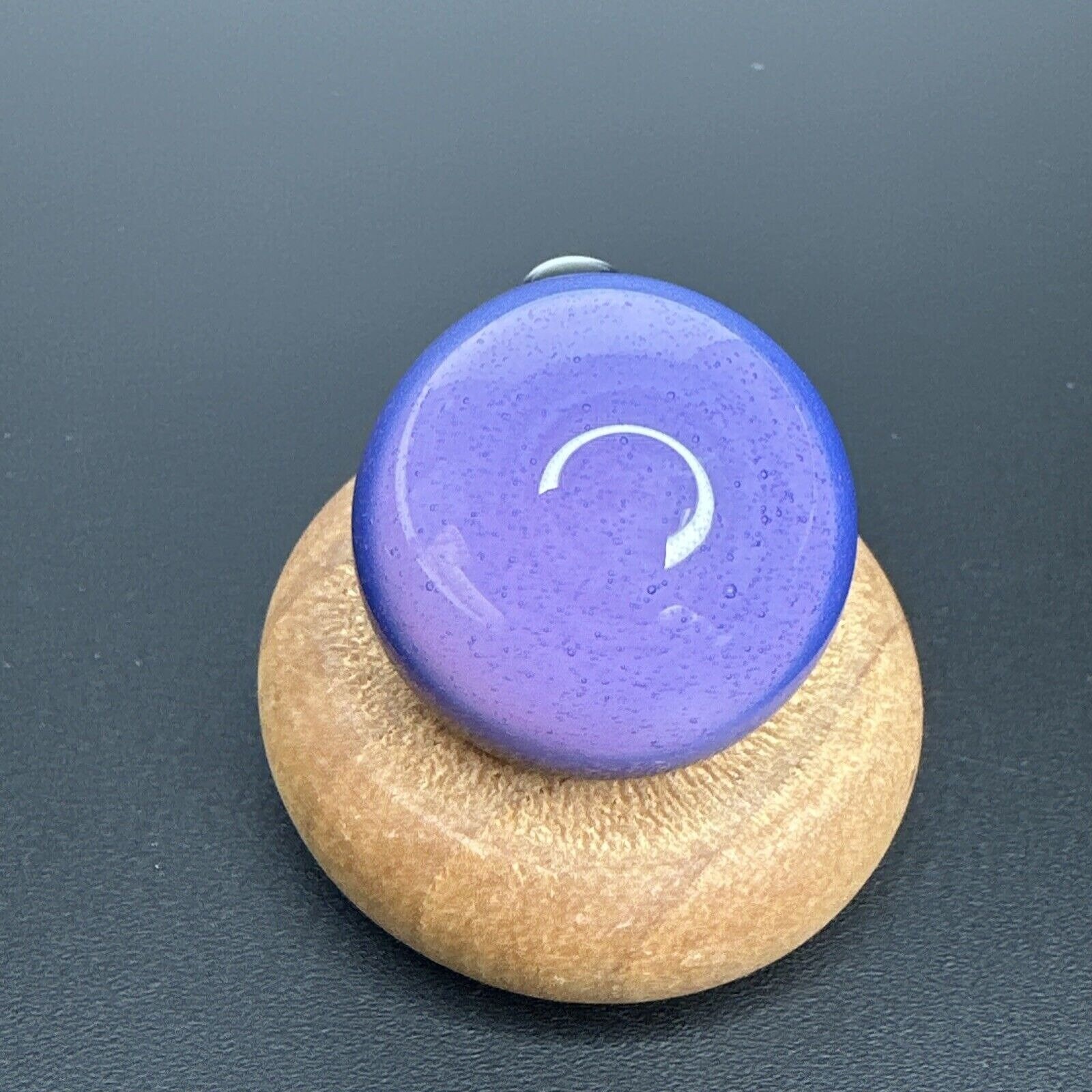 Contemporary Art Glass Pokeball Marble .96 Handmade MIB Purple/pink ...