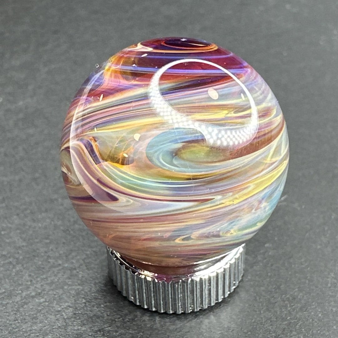 Contemporary Handmade Art Glass Marble .92" Dreamy Chaos Swirls ...