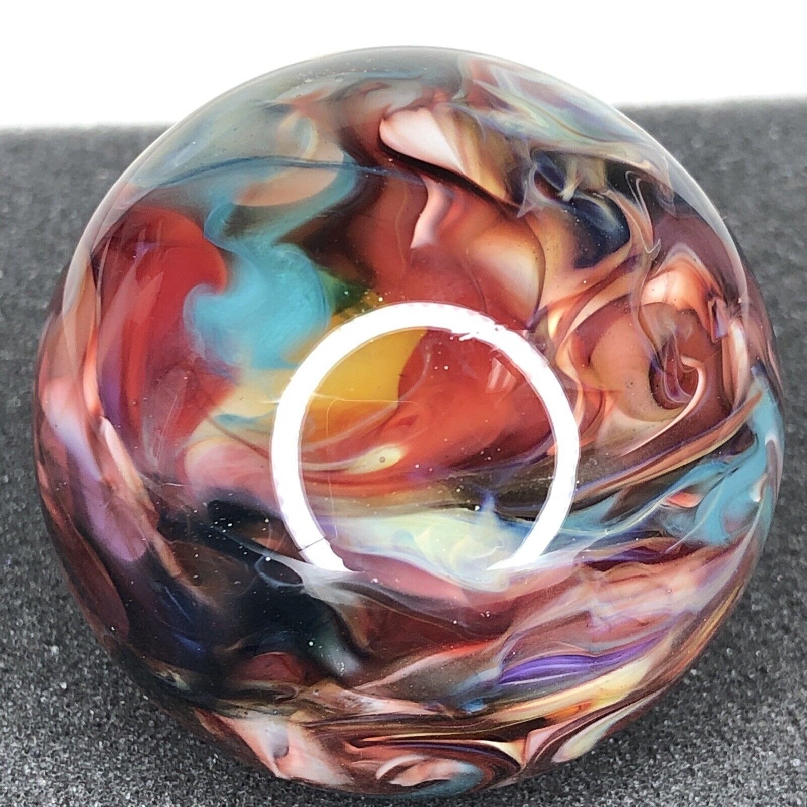 Handmade Contemporary Art Glass Marble 2.12 Multicolor Chaos Swirls ...