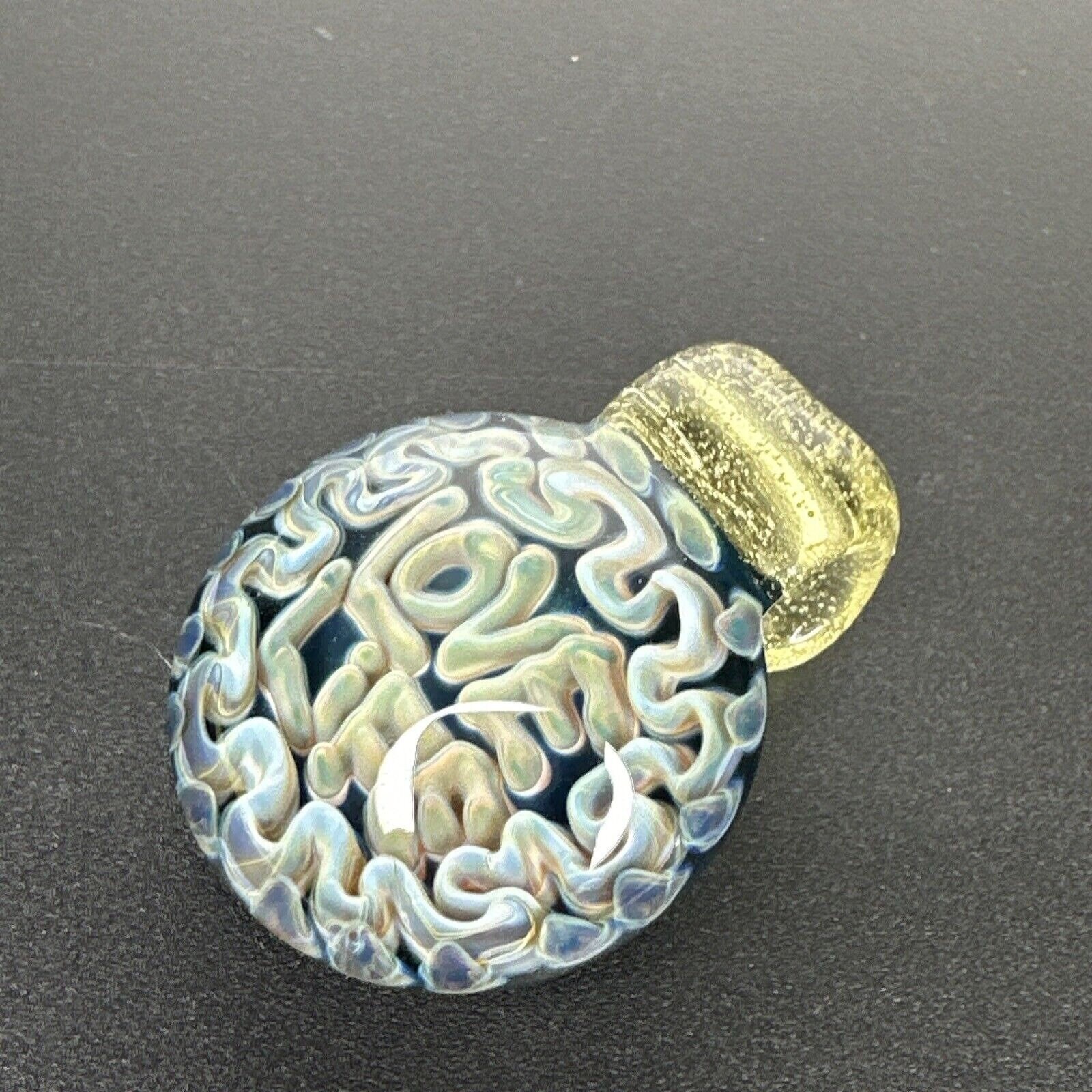 Handmade Art Glass Implosion Pendant love Life Positive Message Boro ...