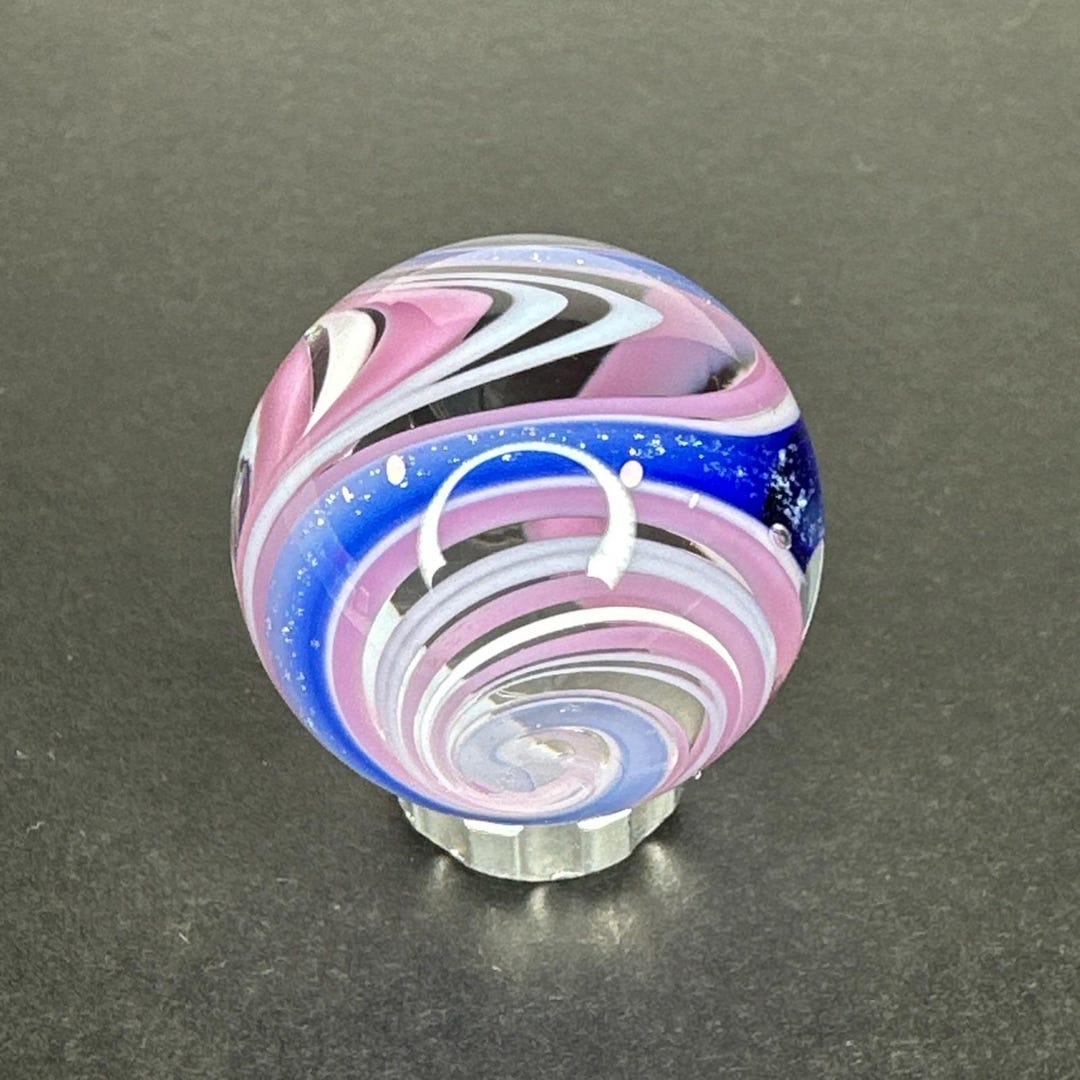 Contemporary Handmade Art Glass Marble 1.14