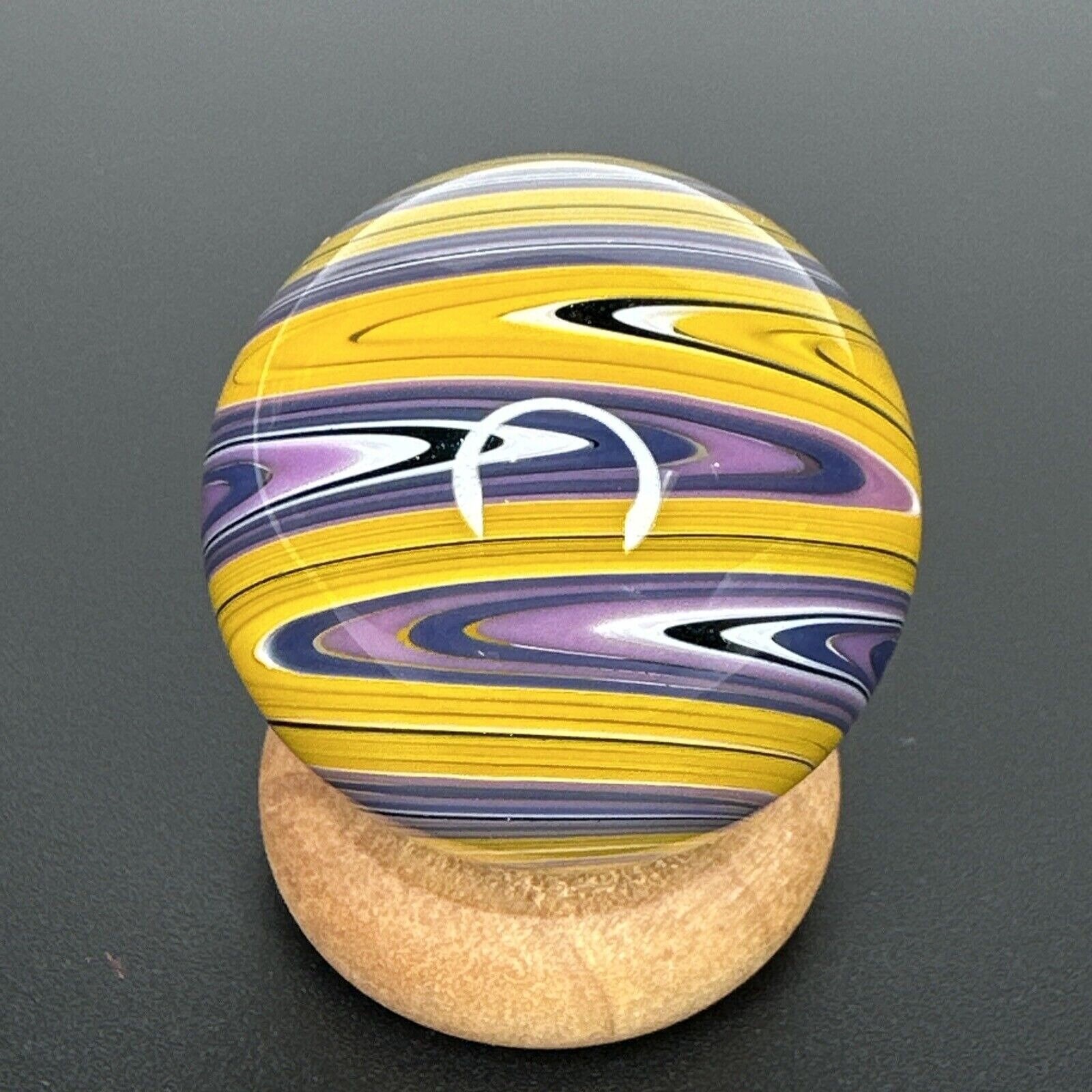 Contemporary Art Glass Marble Handmade 1.54 Wigwag MIB - Etsy